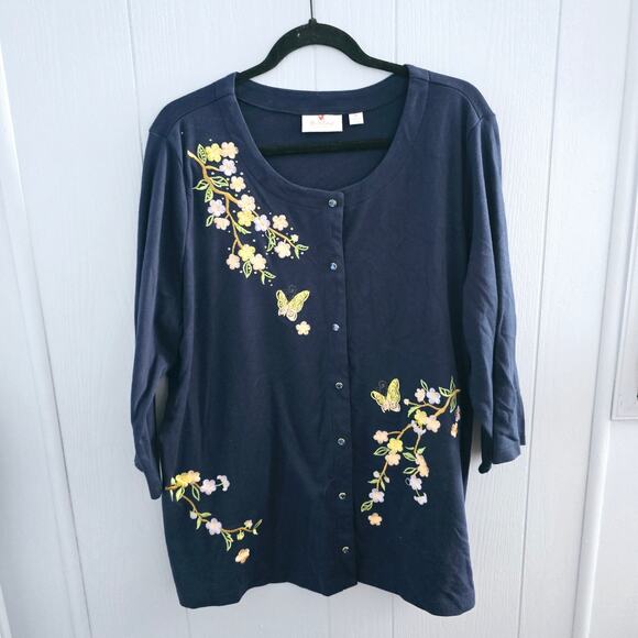 Quacker Factory | Sweaters | Quacker Factory Cardigan Top 2x ...